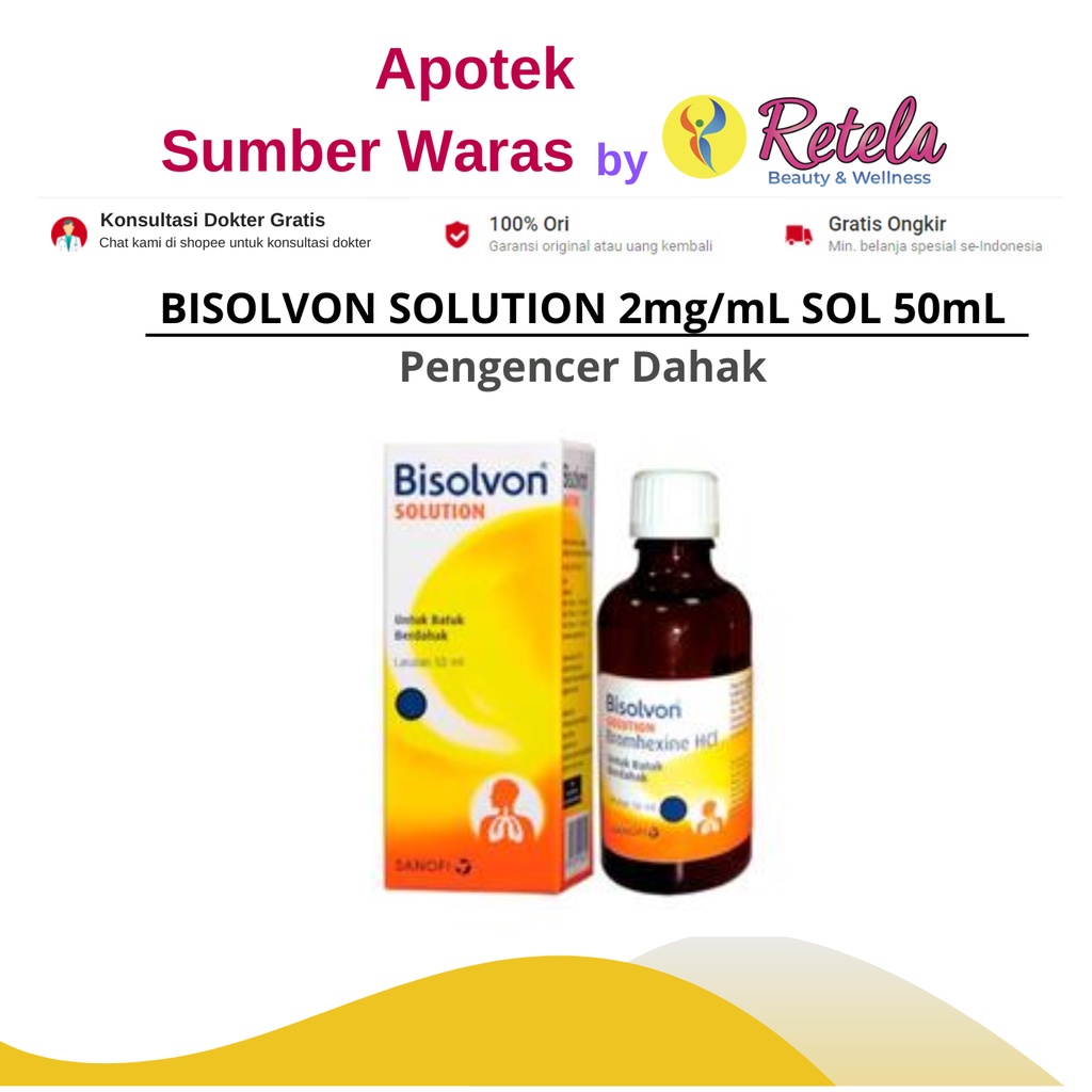 Jual BISOLVON SOLUTION 50ML | Shopee Indonesia