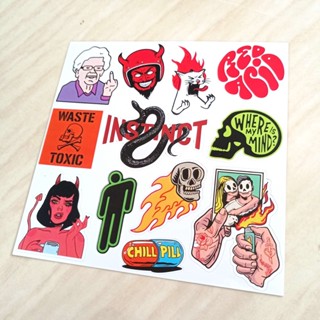 Jual Stiker Pack Aesthetic Toxic Satanic Sticker Danger Circle | Shopee ...