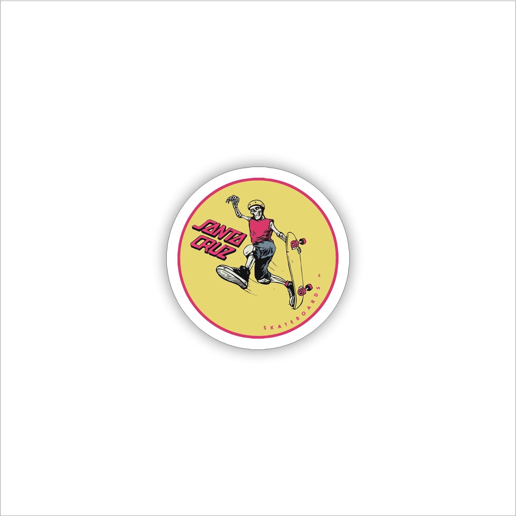 Jual STIKER SATUAN BULAT BRAND SANTACRUZZ SKATE STIKER BRAND DISTRO ...