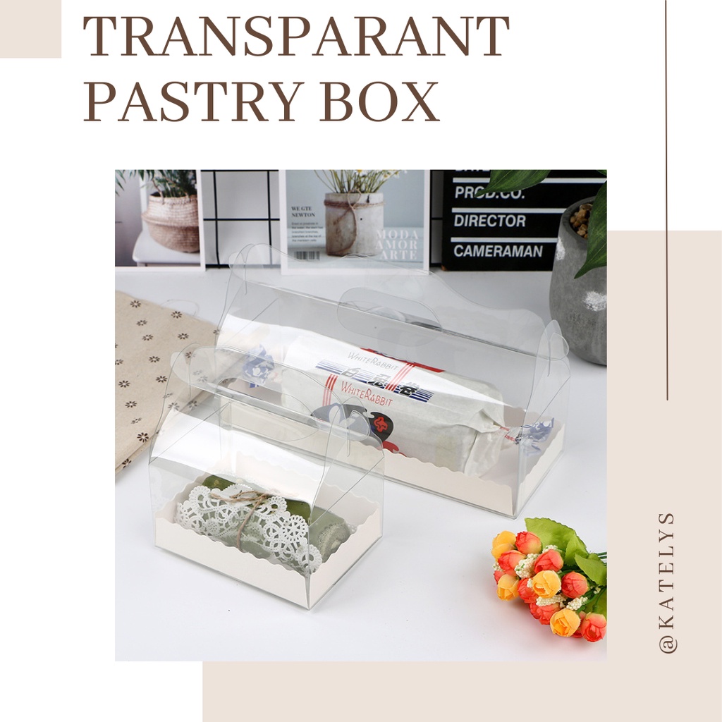 Jual Box Transparan Pastry Kue | Transparant Pastry Box With Handle ...