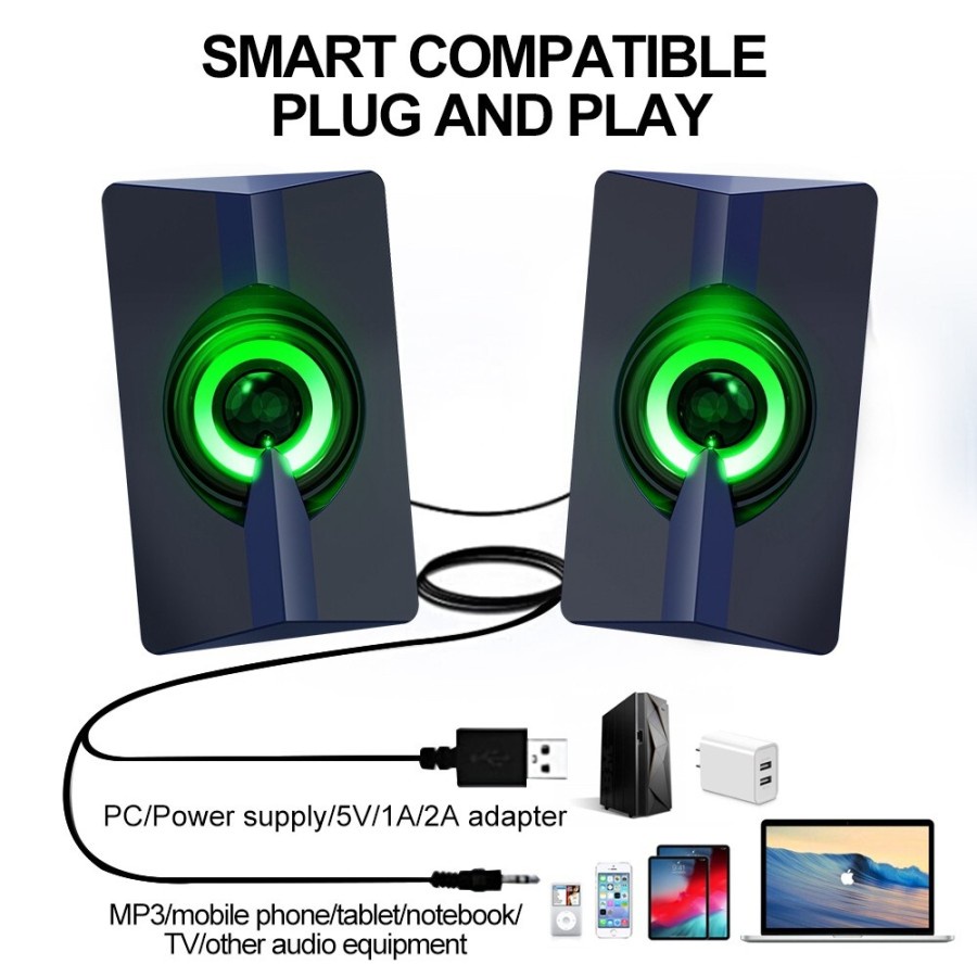 Jual SPEAKER GAMING T-WOLF S5 RGB SUARA BAGUS TWOLF SPEAKER LED ...