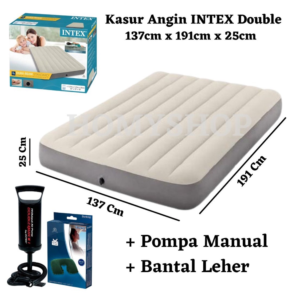 Jual Kasur Angin / Kasur Tiup INTEX Durabeam Double 64708 FREE Pompa ...