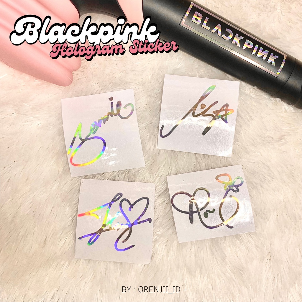 Jual [SATUAN] STIKER TANDA TANGAN BLACK PINK HOLOGRAM /STICKER SIGN TTD ...