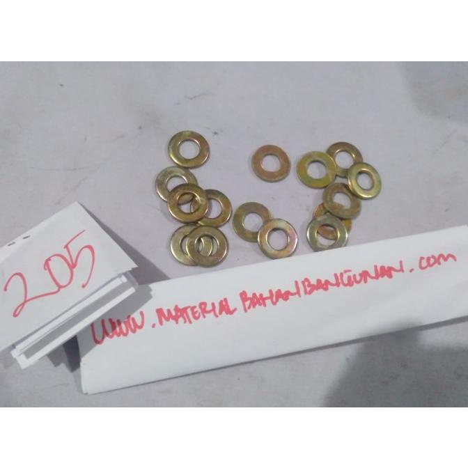 Jual per 100 ring plat kuning m 8 washer plate pengencang mur baut ...