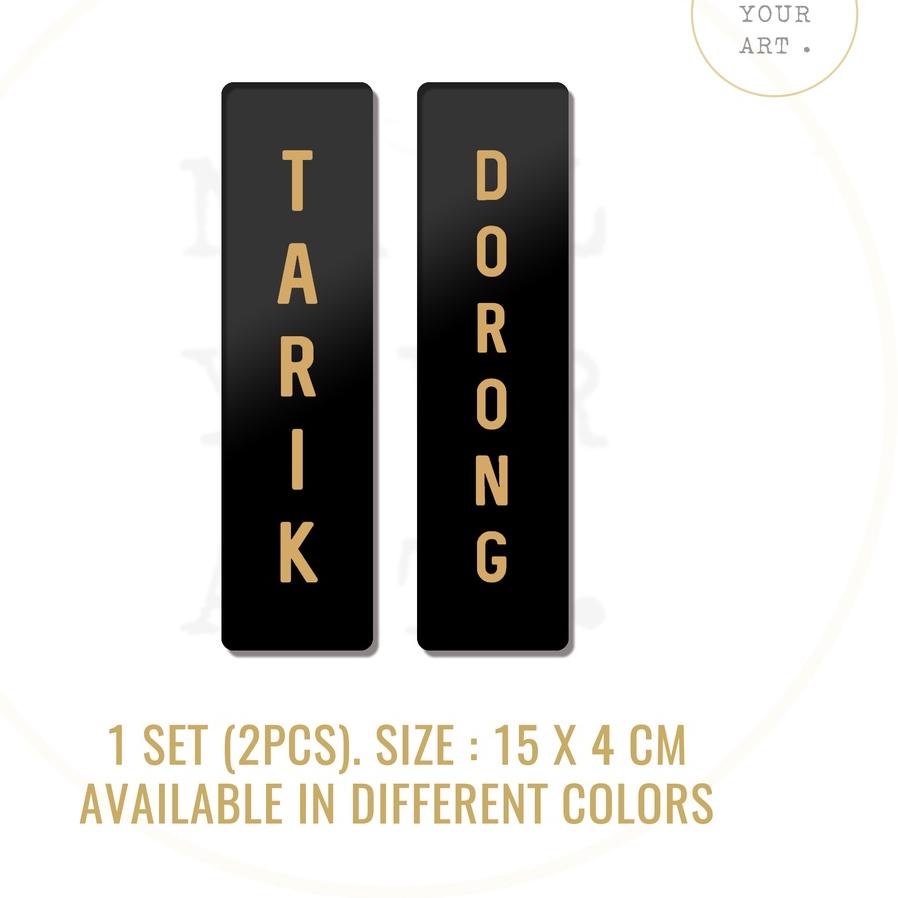 Jual Depan Sign Akrilik Pintu - TARIK DORONG MINIMALIS | Shopee Indonesia