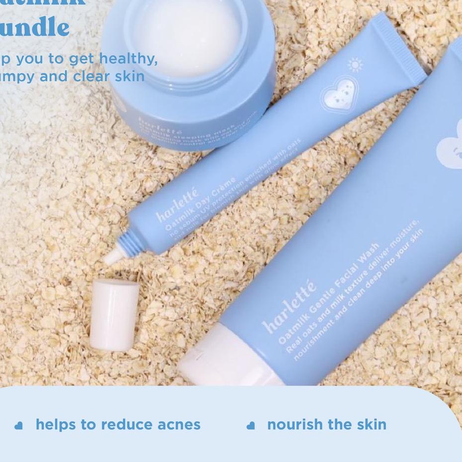 Jual Termurah Harlette Oatmilk Bundle | Untuk Kulit Oily, Kombinasi ...