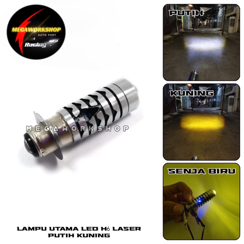 Jual MWS - LAMPU LED MOTOR H6 LASER 2 WARNA | LED H6 LASER MOTOR UNIVERSAL | BOHLAM LED H6 MOTOR ...