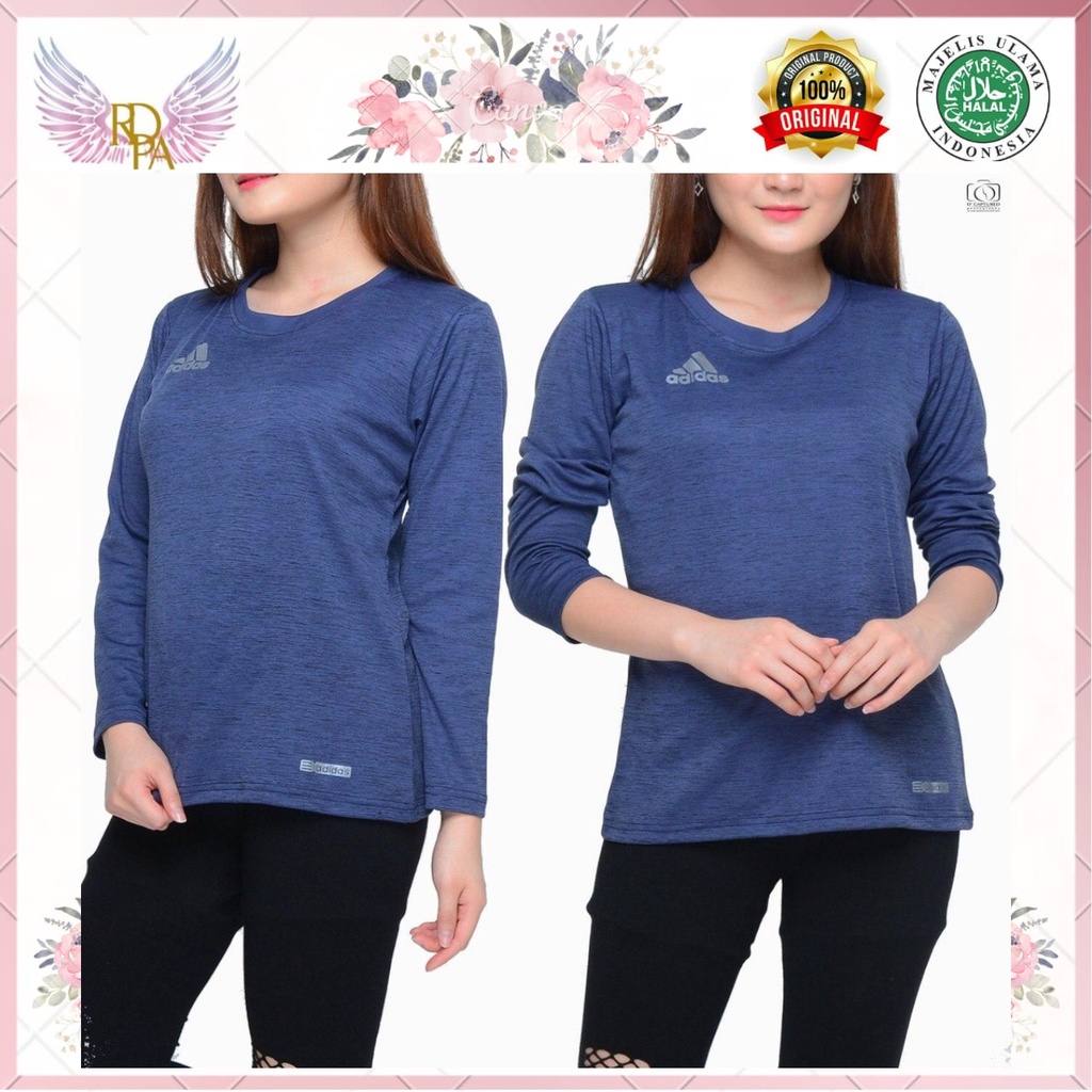 Jual Baju Training Wanita Lengan Panjang. Baju Olahraga Wanita Dry Fit ...