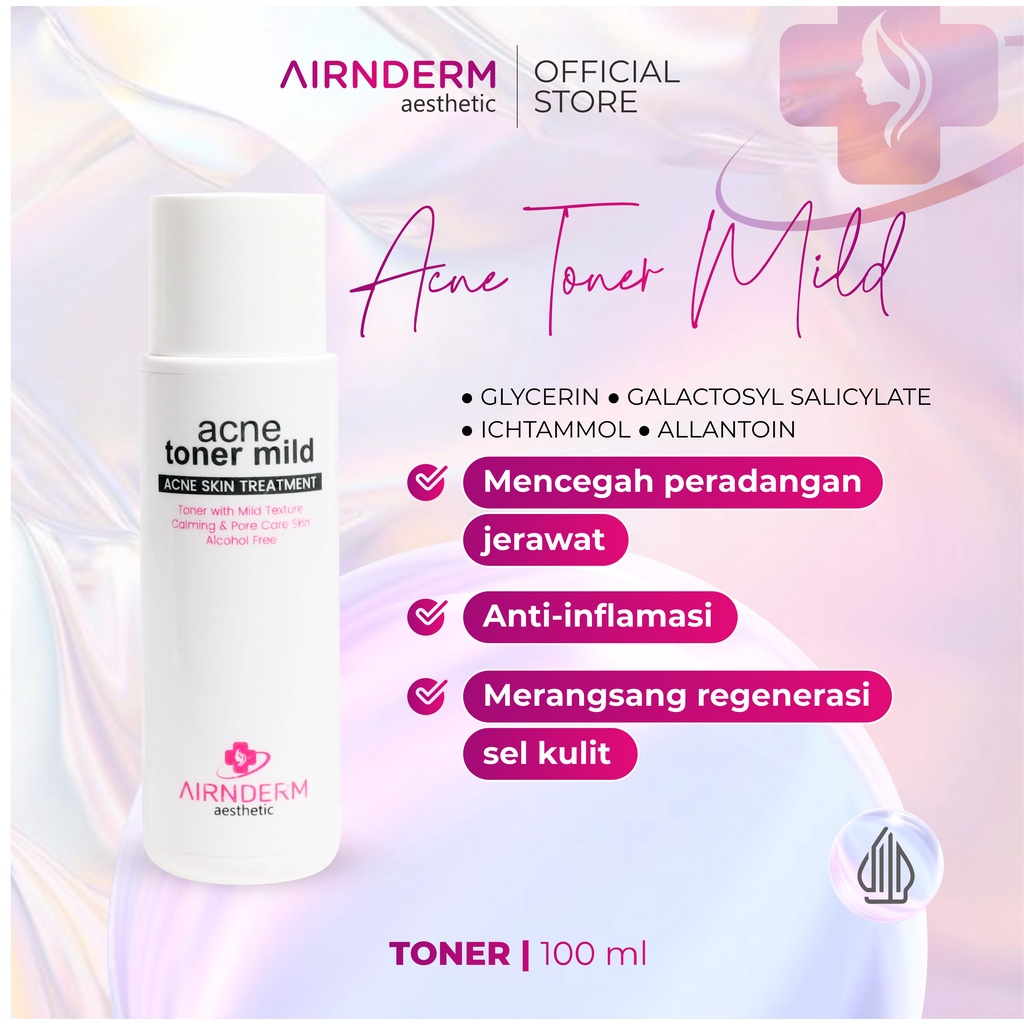 Jual Airnderm Aesthetic Acne Toner Mild (by AIRIN BEAUTY) | Shopee ...