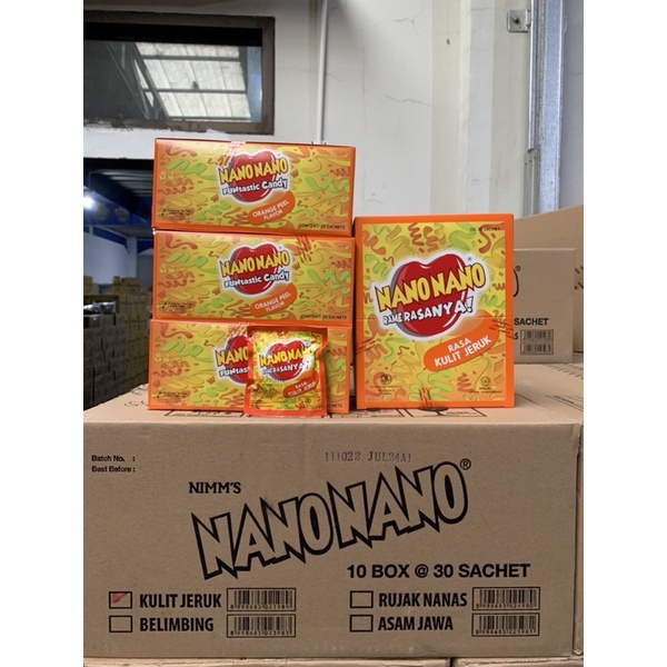 Jual Permen Nano Nano Rasa Kulit Jeruk Kemasan 1 box isi 30 Bungkus ...