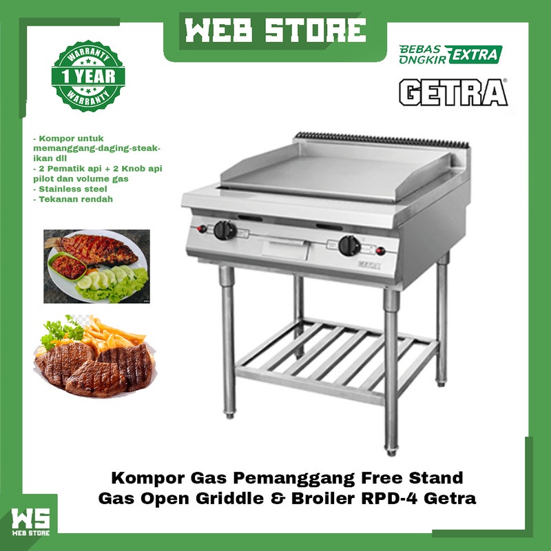 Jual Kompor Gas Open Griddle & Broiler Pemanggang With Stand RPD-4 ...