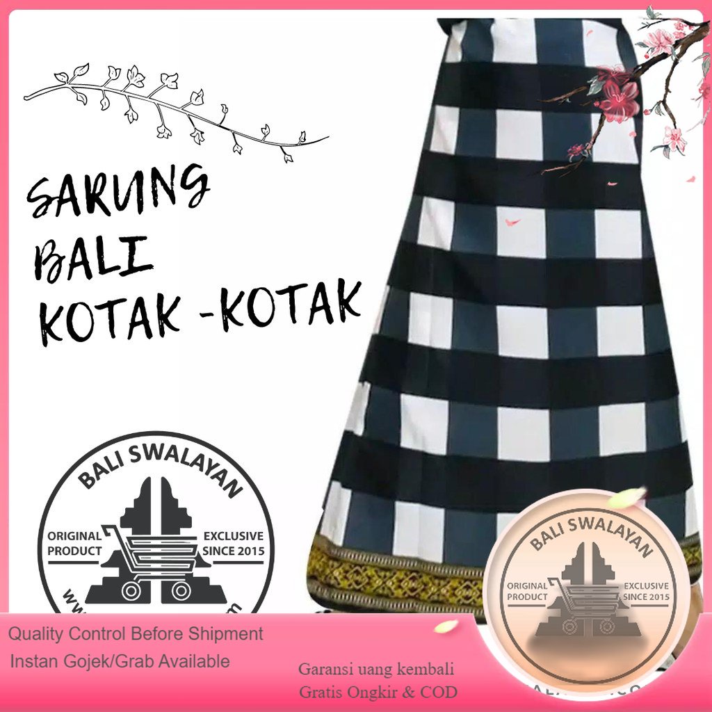 Jual Sarung Bali Kotak Polos Jumbo Dewasa | Shopee Indonesia