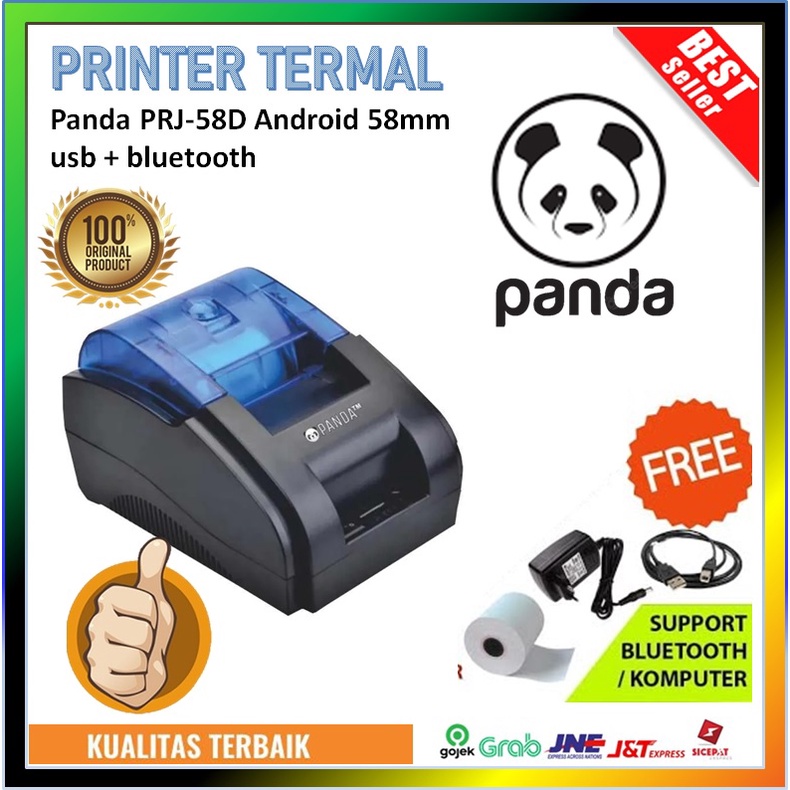 Jual PRINTER KASIR THERMAL 58MM PANDA PRJ-58D ANDROID (USB+BLUETOOTH) | Shopee Indonesia
