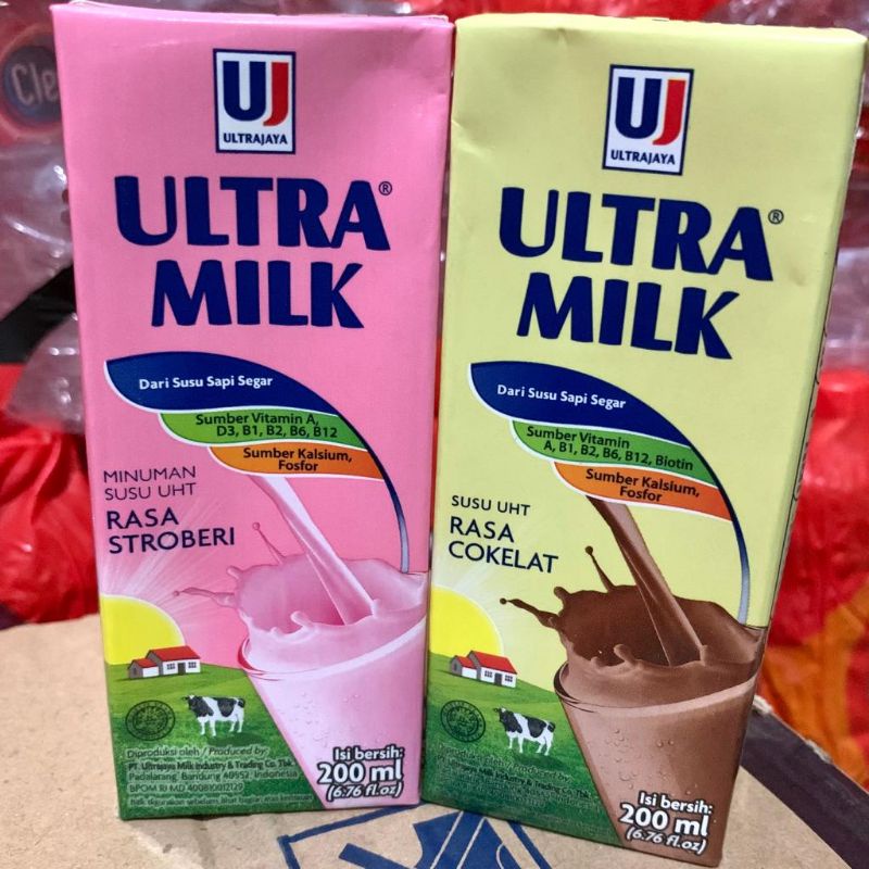 Jual Susu ultra 200ml 1 dus isi 24 kotak / susu segar UHT / minuman ...