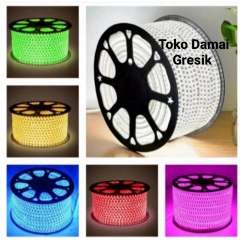 Jual Obral sisa potongan Lampu Hias Selang Led Strip 5050 / 3014 AC 220 ...