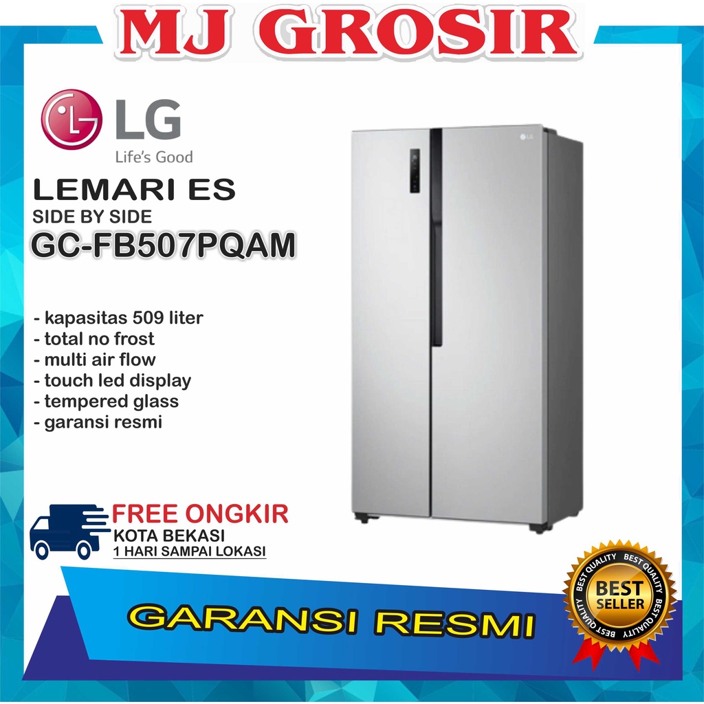 Jual KULKAS LG GC-FB 507 PQAM LEMARI SIDE BY SIDE GC-FB507PQAM INVERTER | Shopee Indonesia