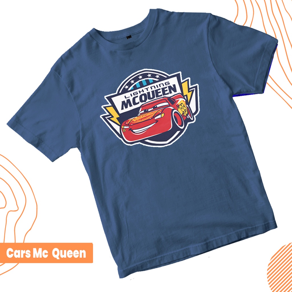 Jual Baju Kaos Anak Cars Mc Queen Motif McQueen Usia 1 2 3 4 5 6 7 8 9 ...