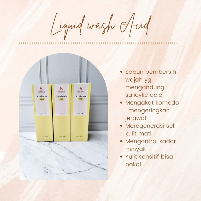 Jual Shineskin Liquid wash Acid(sabun wajah komedo,sabun muka) | Shopee ...