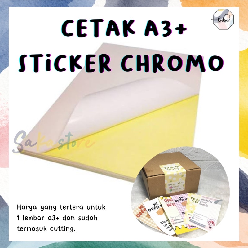 Jual CETAK STIKER CHROMO A3+ [32X48CM] | Shopee Indonesia