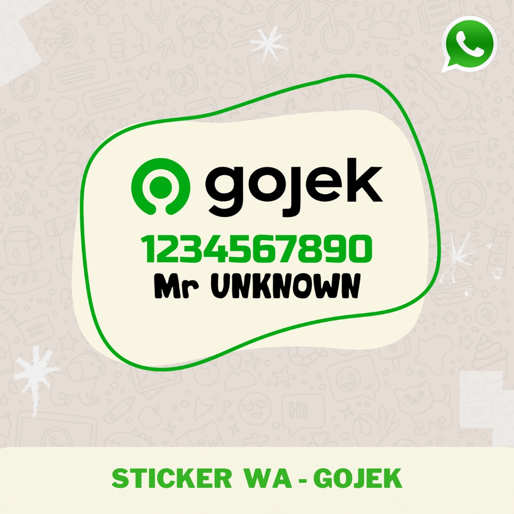 Jual STICKER WA / WHATS APP NOMOR REKENING - DESAIN 2 | Shopee Indonesia