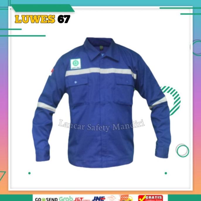 Jual Baju Seragam kerja/ Baju safety proyek warna biru BCA | Shopee ...