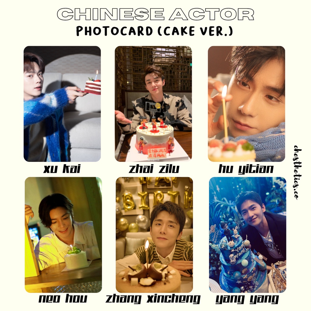 Jual Aktor China Actor Cake Ver. Photocard (Xu Kai Zhai Zilu Hu Yitian ...