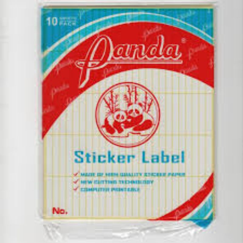 Jual Self Adhesive Labels / Sticker Label PANDA no.99 (-/+5mmx34mm ...