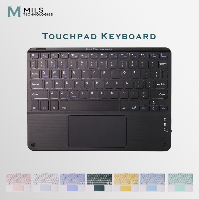 Jual Mils Technologies Touchpad Bluetooth Keyboard 7 10 12 inch for iPad Huawei Samsung | Shopee ...