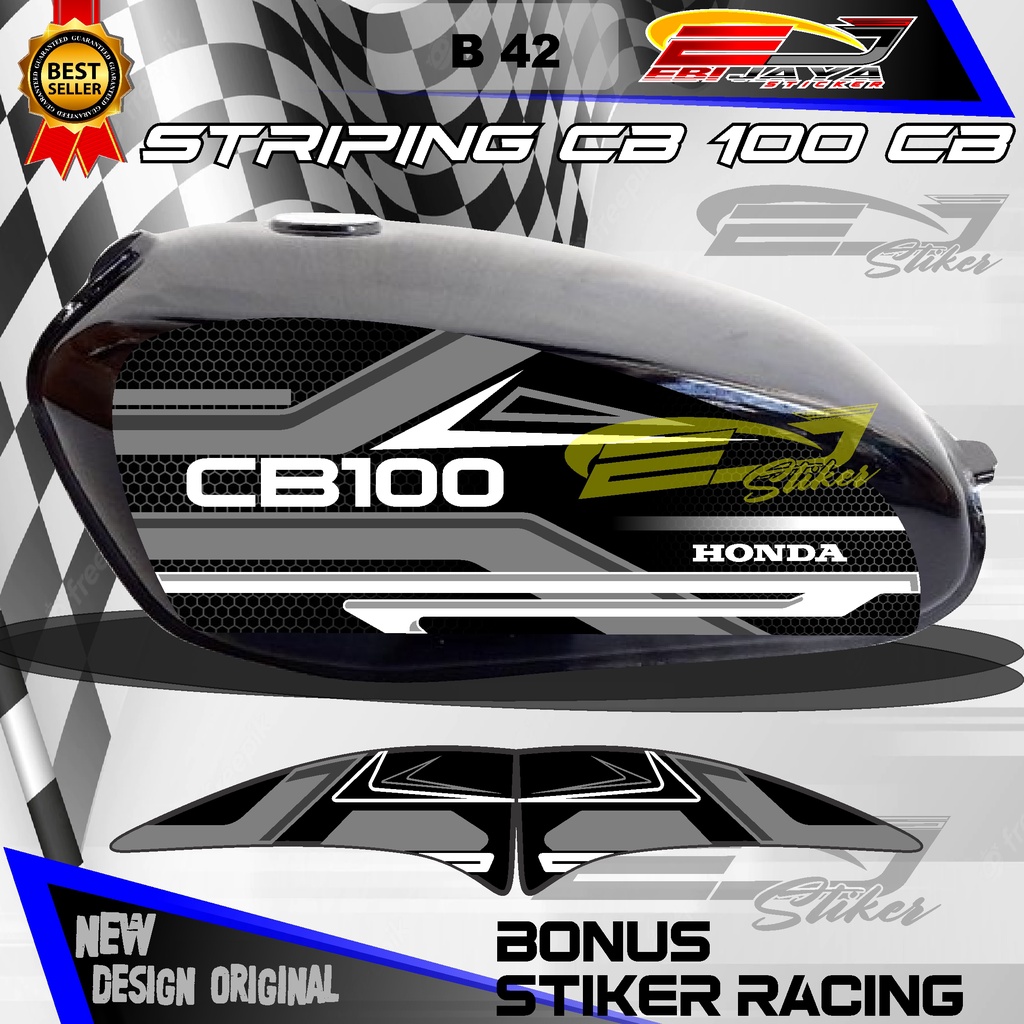 Jual STIKER TANGKI CUSTOM CB100 HOLOGRAM/NON HOLOGRAM IS42 | Shopee ...