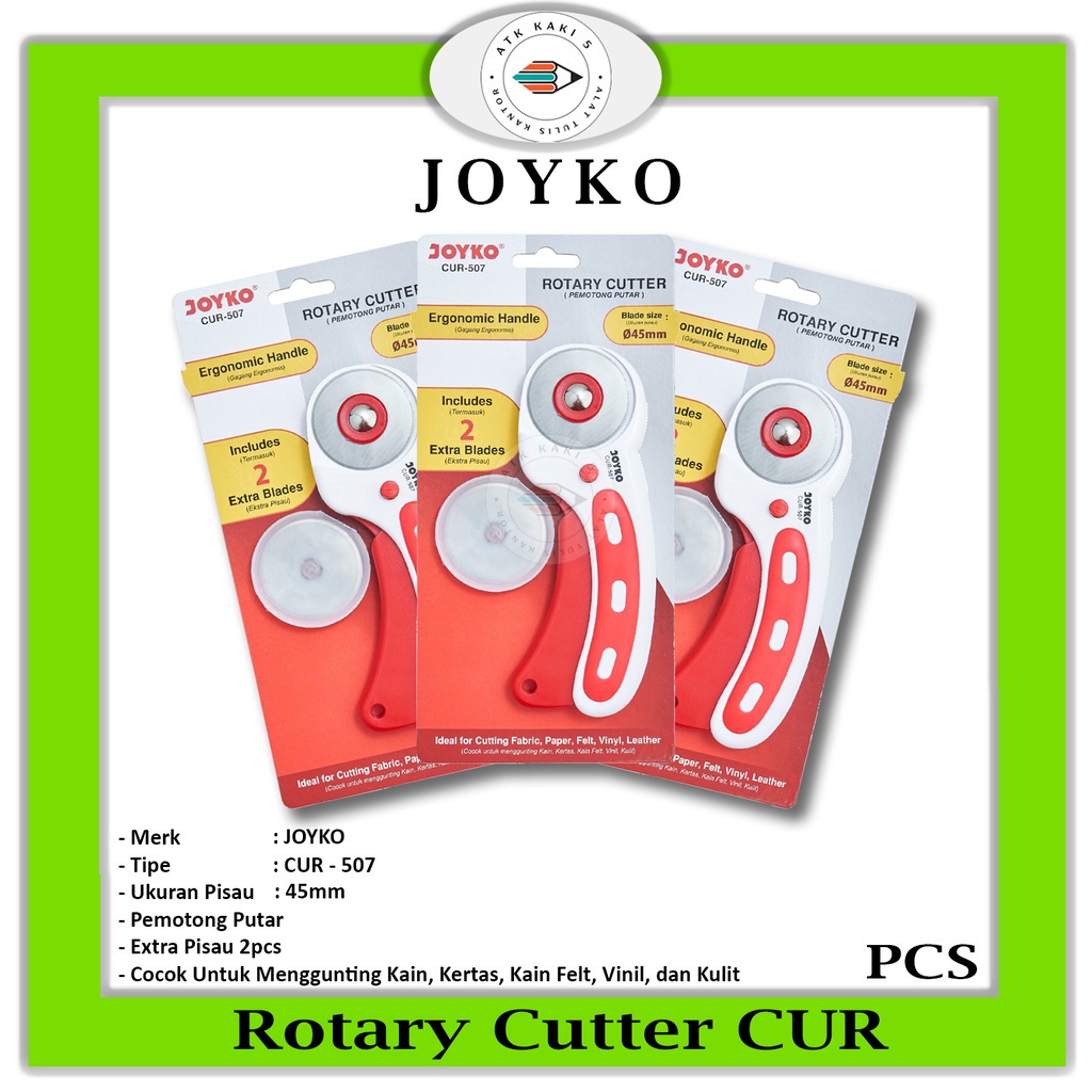 Jual JOYKO - Rotary Cutter CUR - 507 - Pemotong Kertas - Pcs | Shopee ...