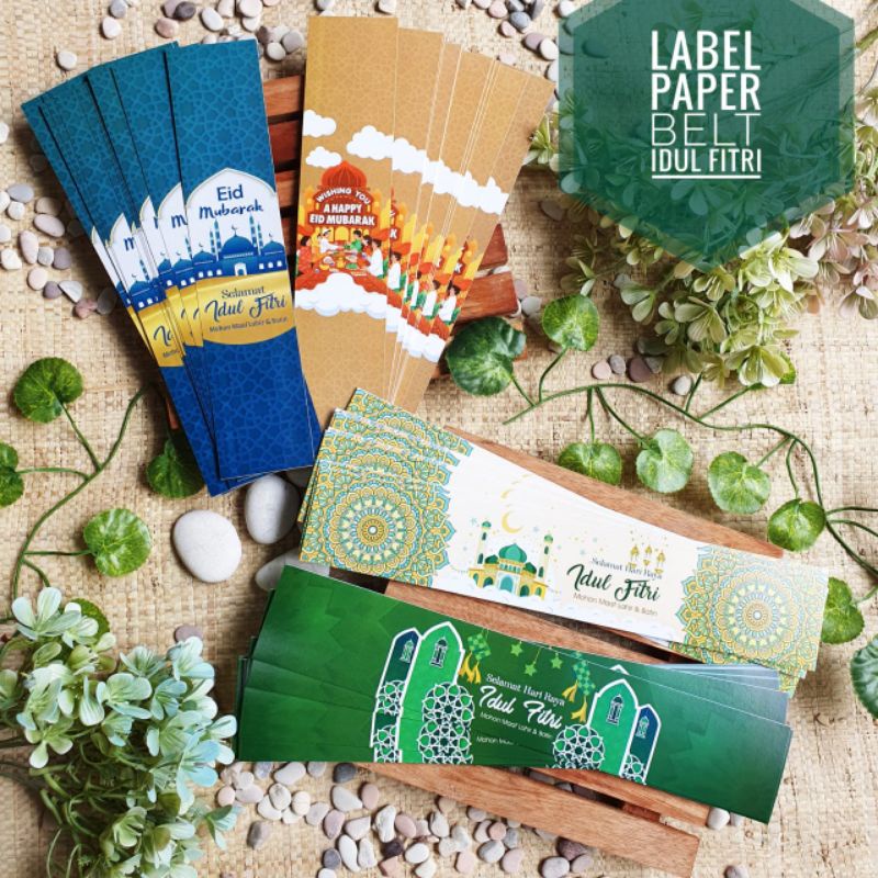 Jual Paper Belt Murah Idul Fitri Lebaran Ramadan Eid Mubarak Tag Label ...