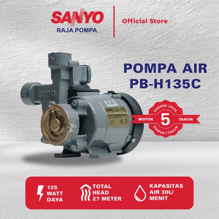 Jual Pompa Sanyo Mesin Pompa Pendorong Air Otomatis - Booster Pump - Pb-H135C | Shopee Indonesia