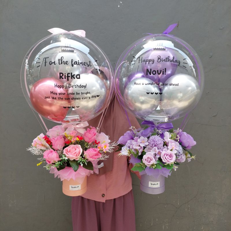 Jual [BISA KIRIM HARI INI ] Bouquet Balon/Balon Ucapan Full Bunga ...