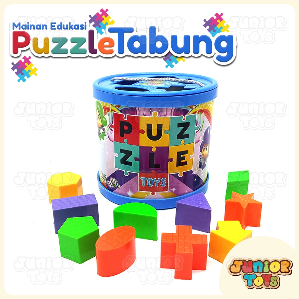 Jual Mainan IQ Puzzle Block Tabung Mainan Anak Edukasi Sortir Bentuk ...