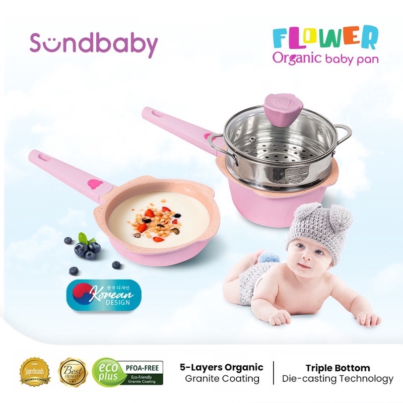 Jual BOLDe Sundbaby Flower Organic Baby Pan Baby Cookware Set Peralatan ...