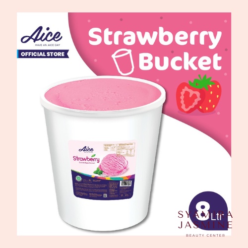 Jual Es Krim 8 Liter Aice Bucket Stroberi - Ice Cream | Shopee Indonesia