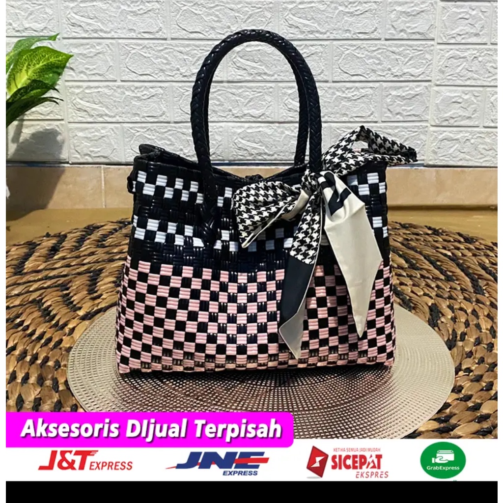 Jual TAS JALI/TAS ANYAM/TAS WANITA/TAS JINJING/TASANYAMAN PLASTIK JALI ...