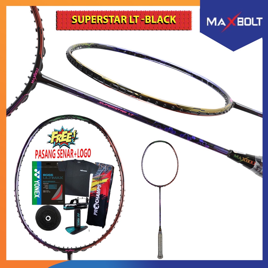 Jual Maxbolt Superstar Lt Rainbow Raket Badminton Original | Shopee Indonesia