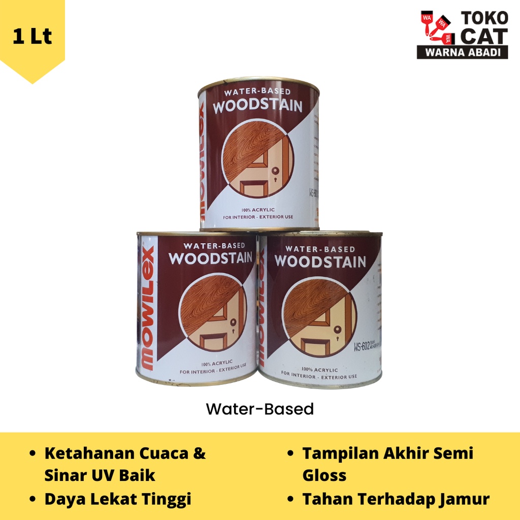 Jual CAT POLITUR MOWILEX WOODSTAIN KEMASAN 1 KG | Shopee Indonesia