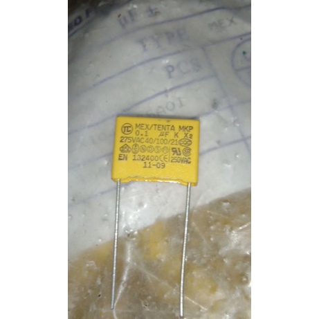 Jual capasitor capacitor kapasitor 0.1uf 275v (100nf/400v) | Shopee Indonesia