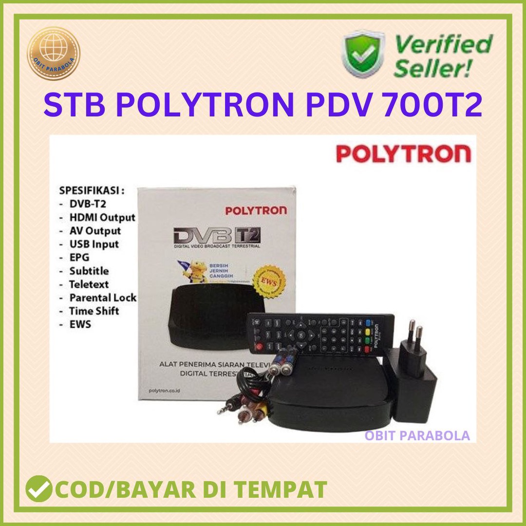 Jual POLYTRON SET TOP BOX STB DVB T2 DIGITAL PDV 700T2 | Shopee Indonesia