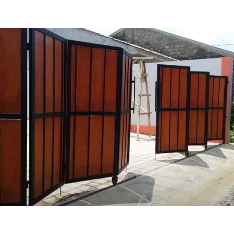 Jual pagar lipat lapis GRC serat kayu besi galvanis | Shopee Indonesia