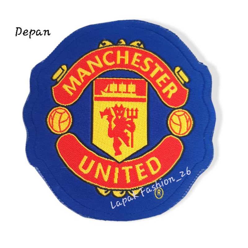 Jual Logo Patch Woven / Emblem Club Bola MU Biru | Shopee Indonesia