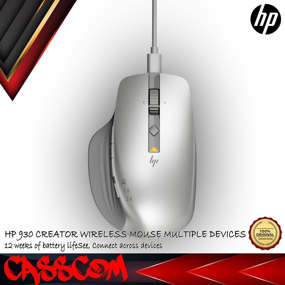 Jual Mouse Wireless HP 930 Creator MultiDevice 2.4Ghz 3000Dpi Original ...