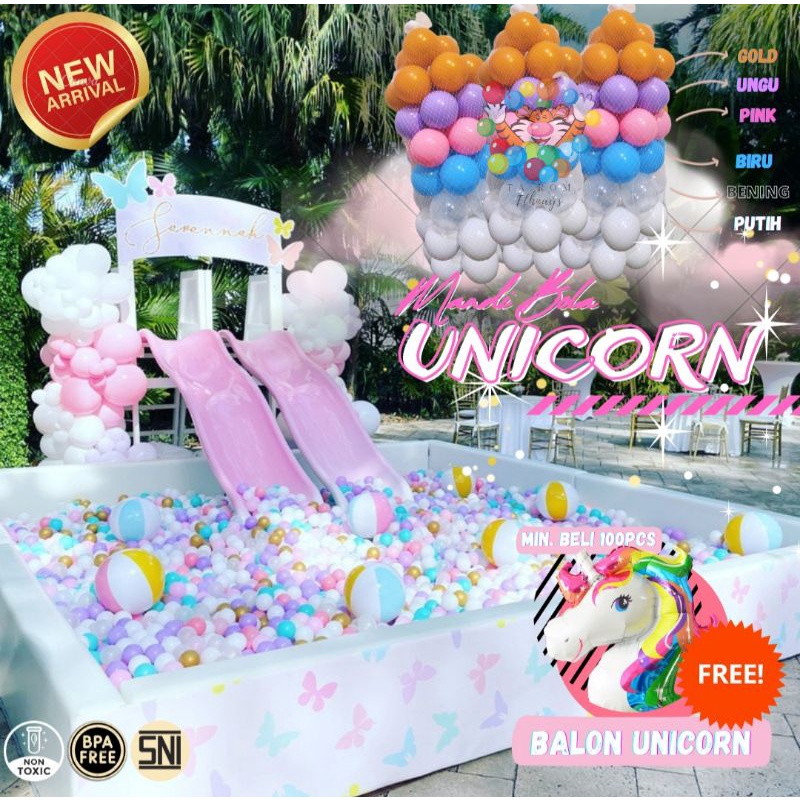 Jual Mandi Bola Anak Warna Warni Ber SNI METALIK Isi 100 PCS | Shopee ...