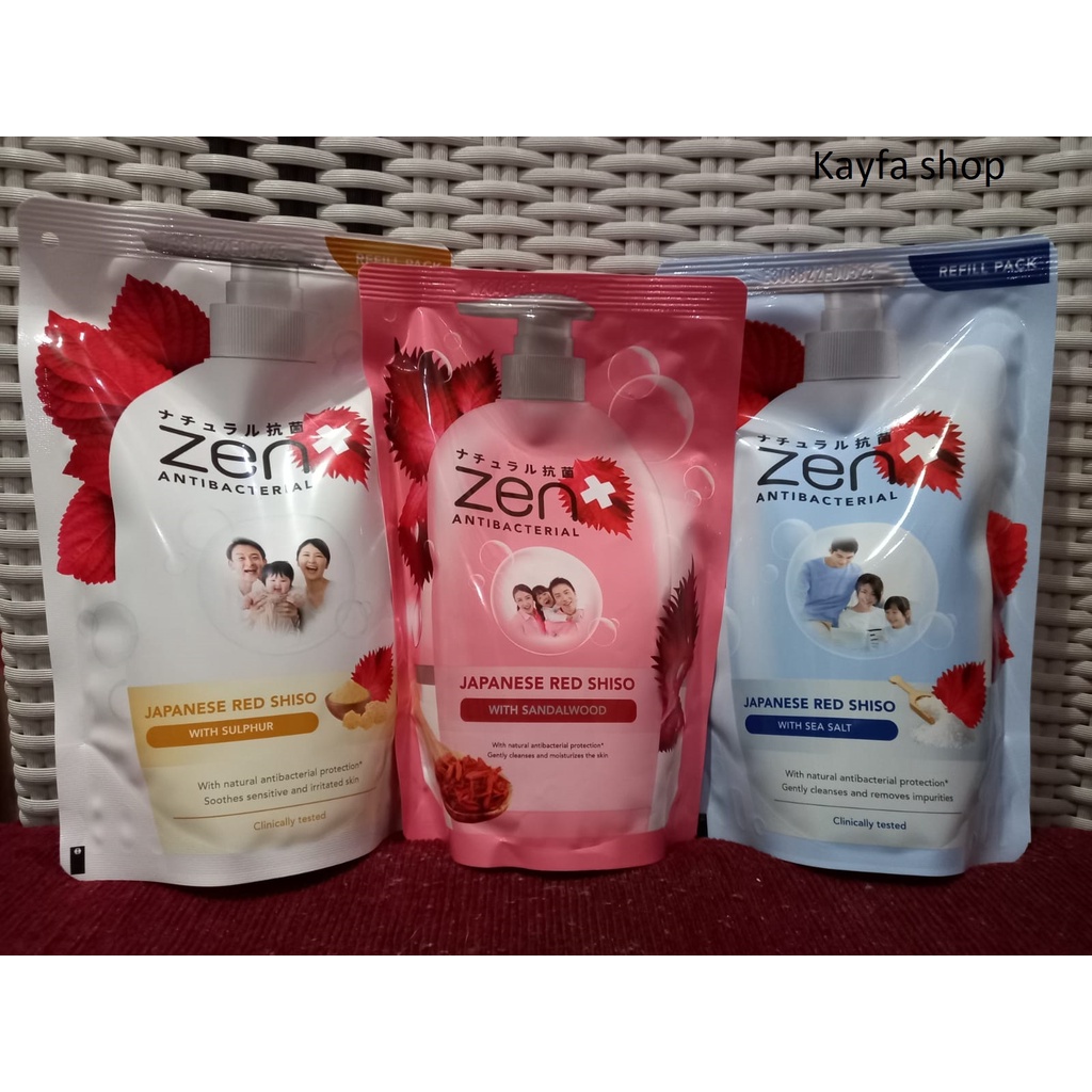 Jual ZEN Antibacterial bodywash Japanese red shiso 400ml | Shopee Indonesia