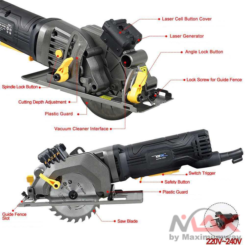 Jual NEWONE Gergaji Listrik untuk kayu atau besi Mesin Mini Plunge ...