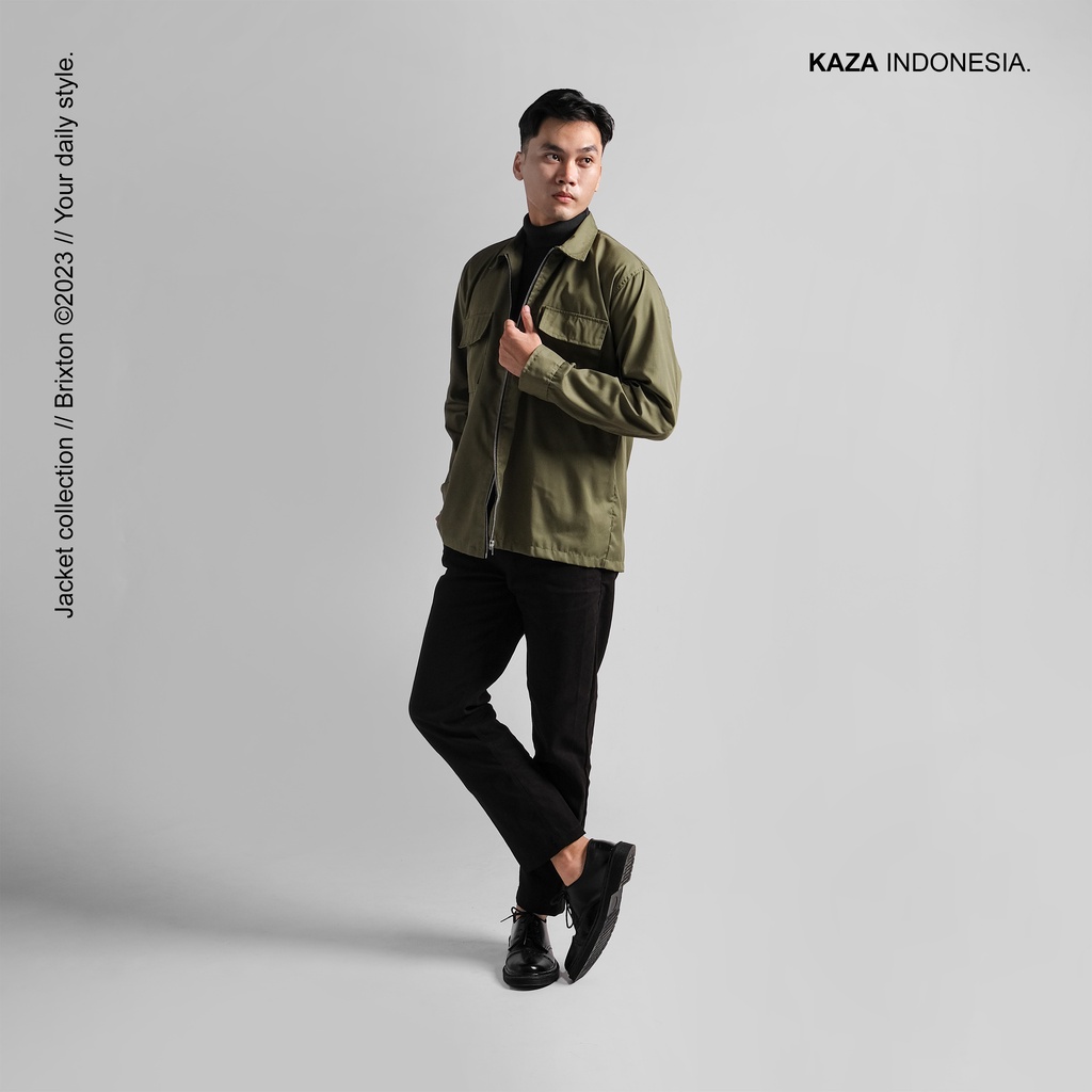 Jual Wear Kaza Indonesia - Sacket Jacket 'Brixton' Olive | Shopee Indonesia