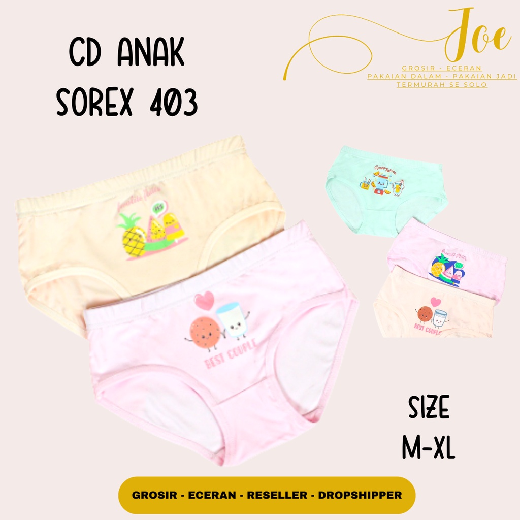 Jual CD SOREX KIDS 403 Polos Warna / Celana Dalam Anak Perempuan | Shopee Indonesia