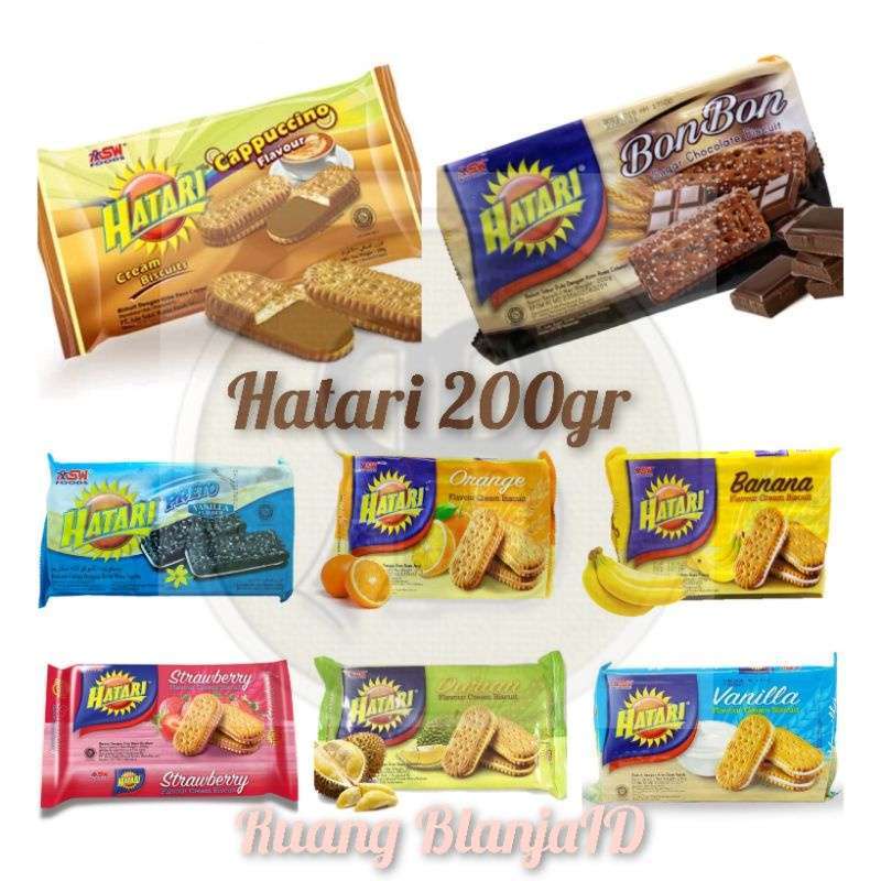Jual HATARI BISKUIT ANEKA RASA 200GR ROTI HATARI BISKUIT HATARI WAFER ...